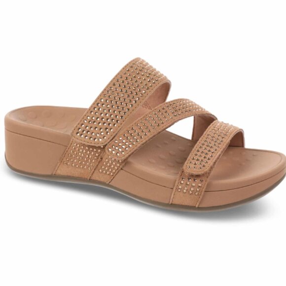 Vionic | Shoes | Vionic Womens Alexis Rhinestones Suede Straps Sandals ...